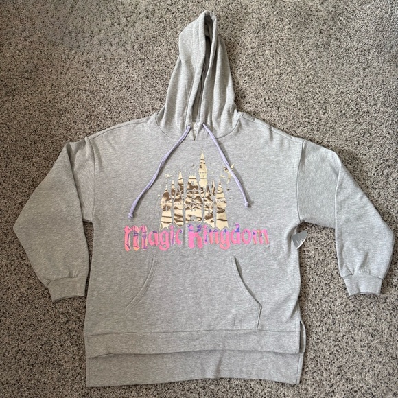 Disney | Tops | Nwt Disney World Magic Kingdom Womens Grey Shiny Castle ...